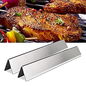 Plowo Stainless Steel Flavorizer Bars & Heat Deflector for Weber Genesis 300 Series, Weber Genesis E-310 E-320 E-330 S-310 S-320 S-330 E-310 E-320 S-310 S-320 E/S-330 EP/CEP-310 EP/CEP-320 EP/CEP-330