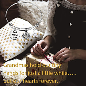 BLEOUK Best Nona Ever Grandma Jewelry Birthday Gift Mother's Day Gift for Grandma Nona (Best Nona Ever)