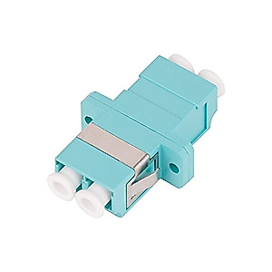 VANDESAIL Fiber Optic Coupler, LC to LC Duplex Multimode Fiber Optic Cable Adapter Coupler OM1 OM2 OM3 OM4(Fiber Optic Adapter, LC to LC)
