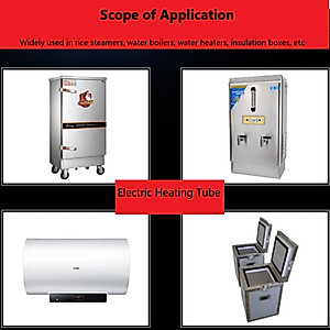 W-Shaped Q2 Rice Steamer Heating Element, M12 220V/3000W 304 Stainless Steel Electric Heating Tube for Rice Steamer Water Heater Insulation Box