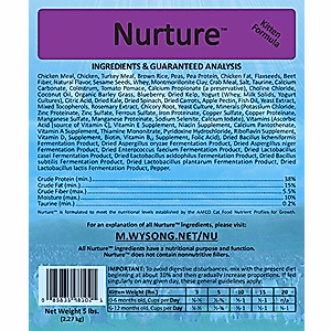 Wysong Nurture Kitten Formula Dry Kitten Food - 5 Pound Bag