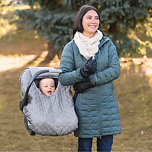 Travel Bug Winter Car Seat Cover - Heather Grey