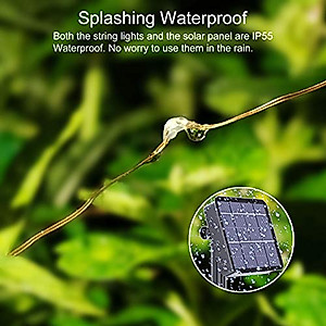 Solar String Lights Outdoor, 2Pack 240LED Total Solar Powered Fairy Lights 8 Modes Garden Copper Wire Waterproof Decoration Lighting for Tree Patio Christmas Camping Wedding Party(Warm White)