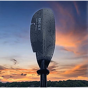 Best Marine and Outdoors Kayak Fishing Paddle, Adjustable 250cm Carbon Fiber Angler Oar with ABS Blades, 34oz Lightweight, 2 Piece Kayaking Accessories with 5ft Leash