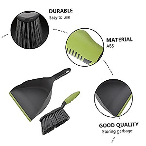 SEWOART 1 Set Desktop Sweeping Set Compact Dustpan Household Cleaner Computer Screen Cleaner Household Brooms Cleaning Kit Household Floor Cleaners Mini Dustpan and Broom Pet Broom Abs