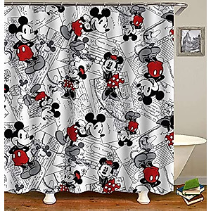 PLMZUOK 4Pcs Shower Curtain Set with Non-Slip Rugs, Toilet Lid Cover and Bath Mat, Waterproof Polyester Fabric Bathroom Curtain with 12 Hooks, 72 x 72inch1