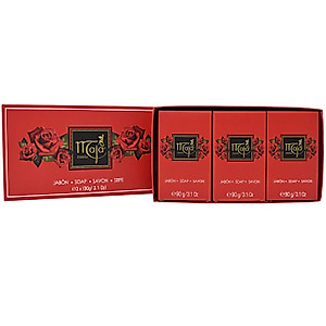 Maja Soap Sets Rectangle (3 x 3.1 Oz. Each) 18.6 Oz Total-2-PACKS(Sets) of 3 Soaps- - Jabon Perfumado