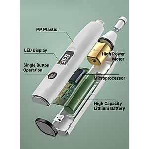 Electric Rechargeable Drink Mixer for Matcha Greens Protein Hot Chocolate drinks | Egg Beater for Baking | 3 Speed Immersion Blender (White)