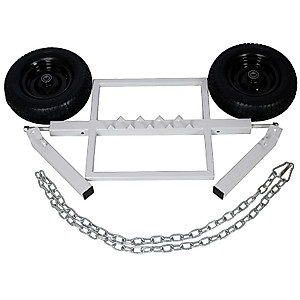 CuisinSmart Log Dolly and Holder with 16.5 Inch Penumatic Tire Log Skidder for Wood Transport 1100LBS Capacity White