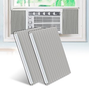 BJADE'S Window Air Conditioner Side Panels Kit,Window AC Foam Insulation Side Panels for Window AC Unit Indoor Air Conditioner Cover for Summer Winter Protection,17" x 9" x 7/8" Window Seal Panel