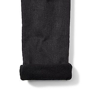 Eddie Bauer Women's Voyager Fleece-Lined High-Rise Jeans - Slightly Curvy Slim Straight, Carbon, 12