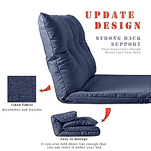 DANGRUUT Upgraded Version Adjustable Floor Couch Floor Sofa Bed with 5 Adjustable Reclining Position, Foldable Japanese Floor Futon, Lazy Lounge Couch for Living Room, Bedroom (Navy)
