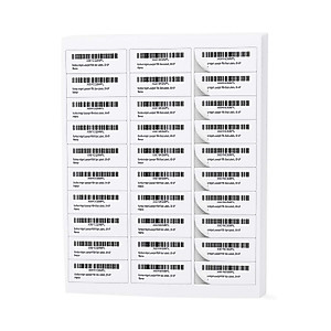 Buhbo 30-UP FBA Product Sticker Labels 1" x 2-5/8" Address Labels for Laser & Ink Jet Printers (100 Sheets, 3,000 Labels)