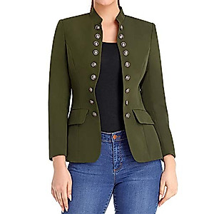 luvamia Mujer Chaqueta Blazer Jackets for Women Blazer Jacket Blazer Womens Suit Jackets and Blazers Blazers for Women Business Casual Army Green Size X-Large