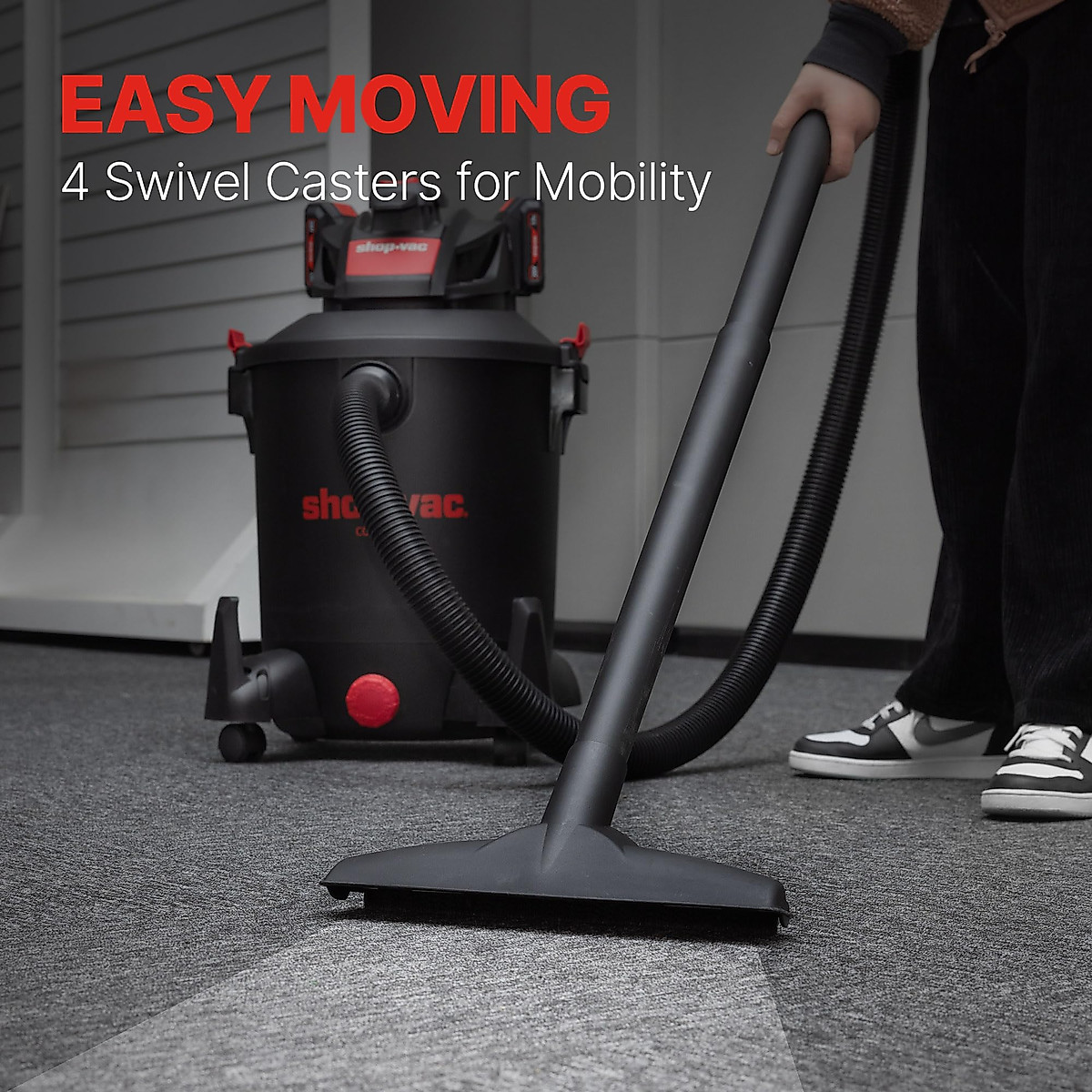 Shop-Vac 10 Gallon Wet Dry Vacuum Cleaner, 8.0 Peak Kpa Shop Vacuum with Blower Function, Cordless Vacuum Cleaner for Pet Hair, Jobsite, Garage, Home & Workshop