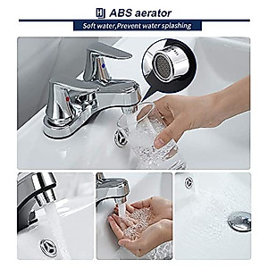 Bathroom Sink Faucet,4 Inch Centerset Faucet for Bathroom Sink,Bathroom Lavatory Faucet,Widespread Bathroom Faucet,4" lavatory faucet chrome,HOMELODY
