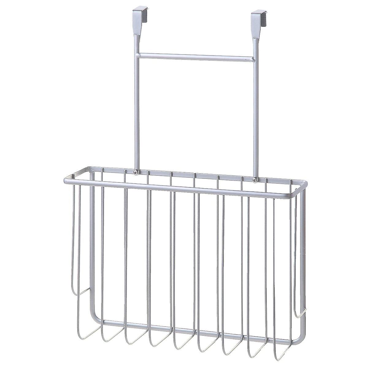 SunnyPoint Over The Cabinet Door Organizer Holder (SET OF 2) (Silver, 13.5 X 9.5 X 3.2 (basket Size))
