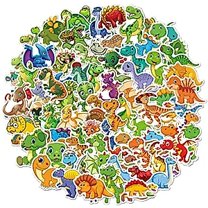 Dinosaur Sticker for Water Bottles, 100PCS Cute Vinyl Stickers for School Students Classroom,Phone/Laptop/Luggage/Stationery Boxes