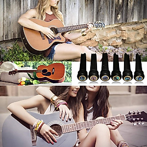 Ebony Guitar Bridge Pins Endpin Inlaid Abalone Dot Acoustic Guitar Replacement Parts Accessories