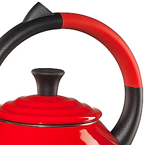 Le Creuset Enamel On Steel Oolong Tea Kettle, 1.6 qt., Cerise