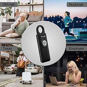 Thopeb–The Original Personal Safety Alarm for Women–Self Defense Siren for Women–Loud Siren Birdie Sound, LED Strobe Light and Safety Alarm Keychain (Charcoal)