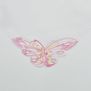 Selected Hanky Women's Cotton Handkerchiefs with Butterfly Lace at Corner, Ladies Hankies 12 Pcs