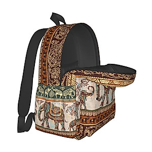 Nmbvcxz lotus elephants Backpack for Women 16.7 inch Travel Casual Laptop Backpack Lightweight Waterproof Durable Hiking Daypack