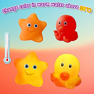 Bath Toys Fishing Game - Wind up Swimming Whales Bathtub Pool Water Table Toys with Fishing Pole Shark Net Floating Squirt Water Toys Gifts for Kids Boys Girls Toddlers Age 3 4 5 6 7 8+