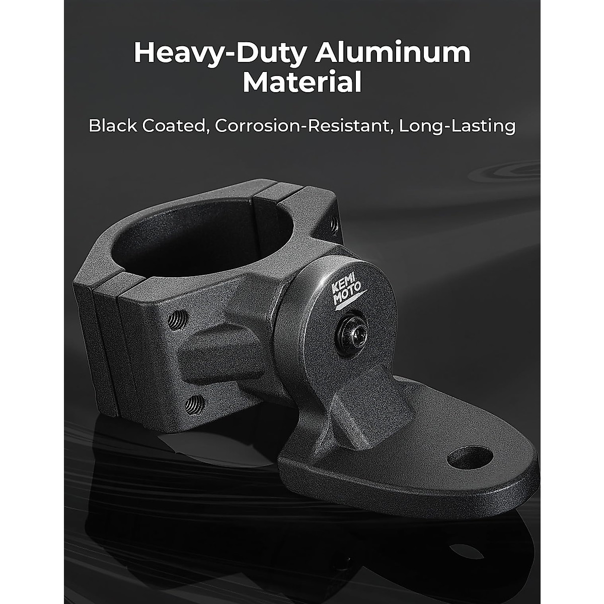 KEMIMOTO UTV Whip Mount Flag Whip Light Mount 2PCS, Heavy Duty Adjustable for 1.75-2 inch Roll Bar Cage, Compatible with RZR 900 1000 XP Pro Turbo Maverick Commander