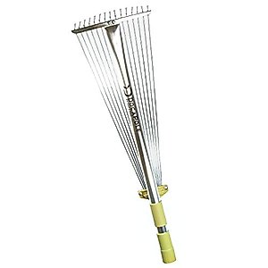 DocaPole Roof Rake Extension Pole Attachment - Adjustable Roof Rake Attachment for Cleaning Leaves, Sticks and Debris - Standard Acme Threading - Dual-Use Yard Rake for Lawn (Pole Sold Separately)