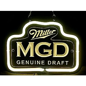 Queen Sense 24"x20" Millers MGD Genuine Draft Neon Sign Light 3D Carved Bar Pub Beer Handcrafted Lamp TD68