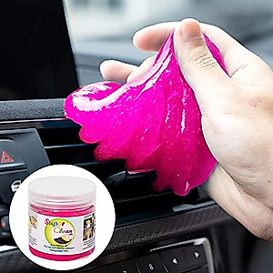 VAGURFO Car Cleaning Gel,Car Crevice Cleaner,Cleaning Kit Universal Detailing Automotive Dust,Safe and Eco-Friendly Cleaning Gel Interior Cleaner for Car Dust Detail Removal Keyboard Cleaner (Pink)