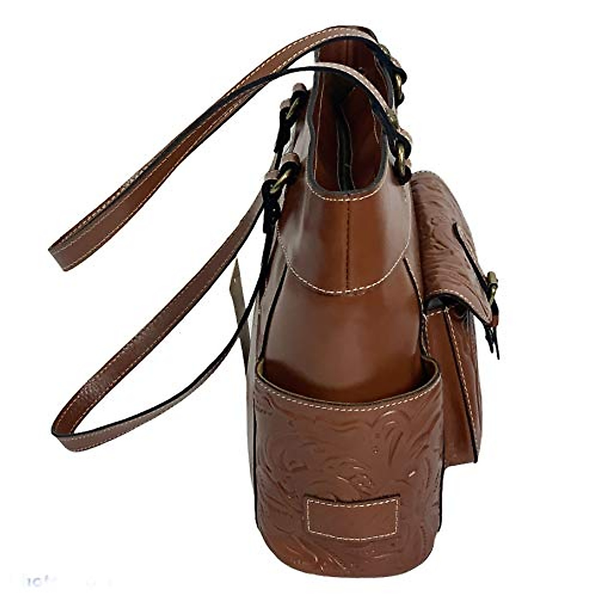 Patricia Nash Leather Bolsena Top Zip Tote