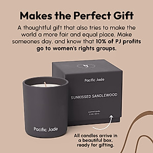 PACIFIC JADE Hand Poured 100% Natural Soy Candle 11oz - Luxury Fragrance in Matte Glass for Home or Gift - Premium Cotton Wick for 60 Hours Burn Time - Woman-Founded Brand (Golden Vanilla)