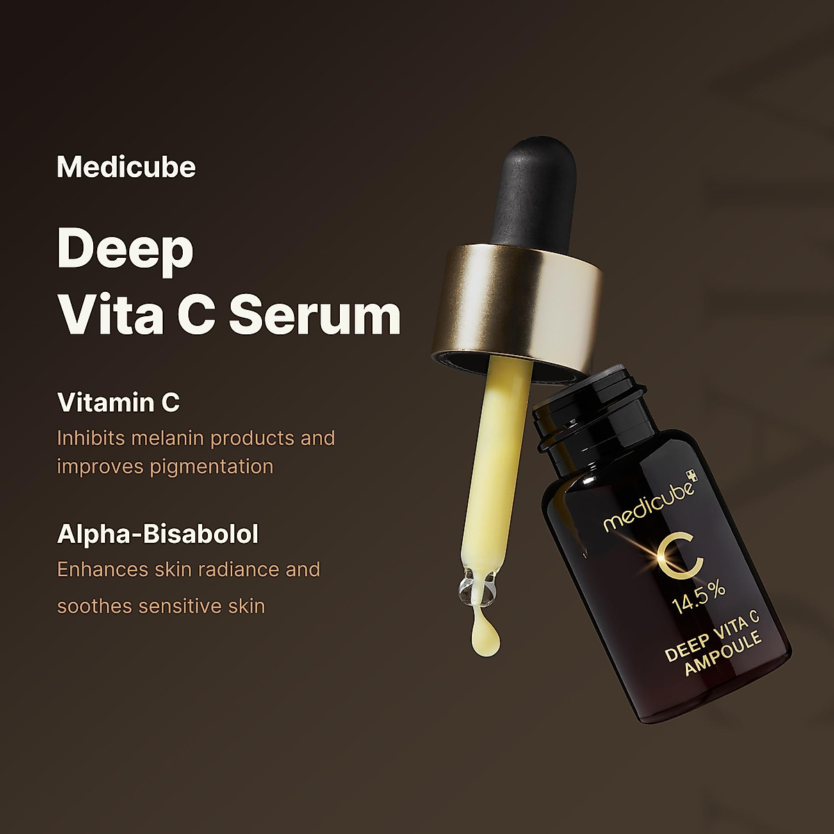 Medicube Deep Vita C Serum 2.0 || 14.5% Pure Vitamin C reduce the appearance of hyperpigmentation, dark spots, and blemishes | 16 self-tests complete | Korean skincare (10g * 3 bottles)