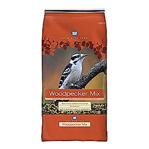Blue Seal Woodpecker Mix Wild Bird Seed | Premium Blend of Nuts, Sunflower Seeds, and Fruit | 8 Pound Bag