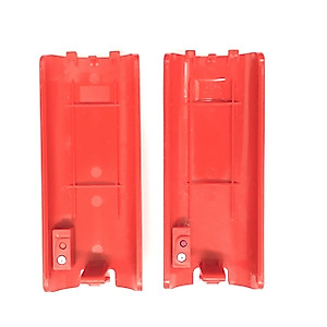 2pcs Red Official Replacement Battery Back Door Cover Shell for Nintendo Wii Remote Controller with Sink Button