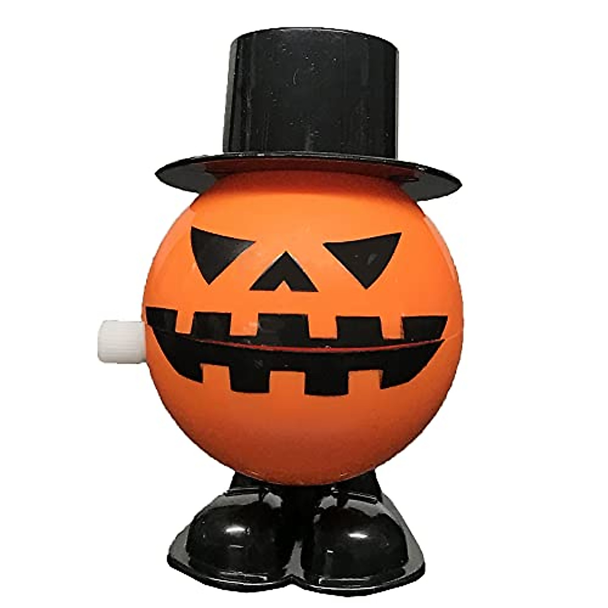 Wind Up Hopping Jumping Jack-O-Lantern Pumpkin With Top Hat Halloween Party Favor 2 Pack