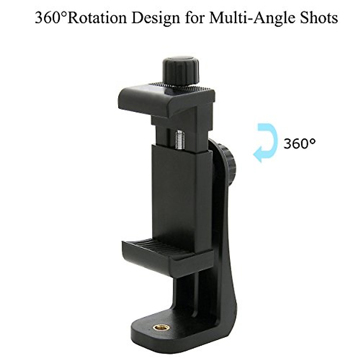 Ailun Tripod Phone Mount Holder Head Standard Screw Adapter Rotatable Digtal Camera Bracket Selfie Lens Monopod Adjustable Ring Light for Camcorder,Compatible for Most Cellphones iPhone