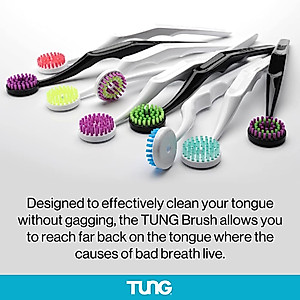 Peak Essentials | TUNG Natural Brush & Gel Kit | Tongue Cleaner for Adults | Tongue Scraper to Fight Bad Breath and Halitosis | Mouth Odor Eliminator | Fresh Mint | Made in America (Starter Pack)