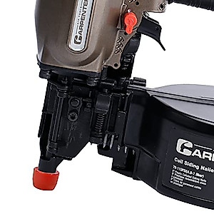 Carpenter Air Tools CCN65Z 0 Degree 1-1/2″ to 2-1/2″ Pneumatic Coil Siding Nailer with Tool-less Depth Adjustment, Drives plastic collated nails.