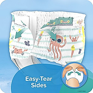 Swim Diapers Size 5 (> 31 lb) - Pampers Splashers Disposable Swim Pants, Large, Pack of 2 (Twinpack), 17 Count