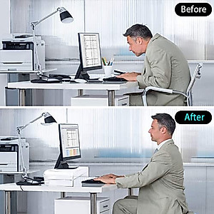 TINOMAR Acrylic Monitor Stand 2 Tier, Computer Monitor Stand Riser for iMac, PC, Desktop, Laptop, TV Screen, Printer with Sturdy Platform, Transparent Ergonomic Monitor Stand for Home and Office