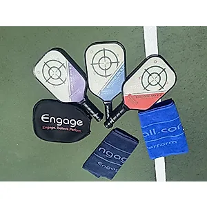 Engage Pickleball Encore EX 6.0 Pickleball Paddle - Pickleball Paddles with Thick Polymer Core - USAPA Approved Pickleball Paddles Pickleball Rackets for Adults - Lite (Blue)
