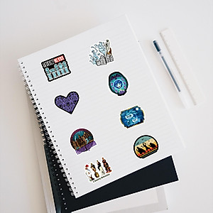 67Pcs Haunted Mansion Stickers Pack, Education Cute Cartoon Vinyl Waterproof Sticker Decals for Water Bottle, Laptop, Phone, Scrapbooking, Journaling Gifts for Kids Teens Adults for Party Supply