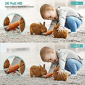 LaView 3MP Cameras for Home Security,2K Indoor Security Camera for Baby/Elder/Pet with Clear Night Vision,24/7 Live Video,Motion Detection,2 Way Audio,US Cloud/SD Card Storage,Compatible with Alexa