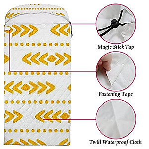 Camping Sleeping Bags for Adults Ethnic Golden Arrows 3 Season Cold Weather Sleeping Bag Waterproof Sleeping Nap Mat for Girls Boys Hiking Travel Outdoor