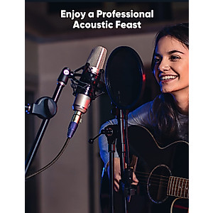 oldboytech 2 Pack XLR Cable 3.3Feet, [2021 Special Edition] 3Pin Balanced XLR Male to Male Microphone Cable, Hi-Fi for Mic, Speaker Systems, Camera, Amplifier, Equalizer, Mixing Console