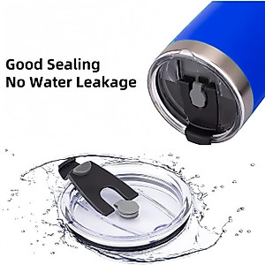 sweetfamily 2 Replacement Lids for Stainless Steel Tumbler Travel Cup,3.1 to 3.15 INCH Cup Mouth Compatible with YETI Rambler and More Tumbler Cups,Spill Proof Splash Resistant Sliding Covers (20 OZ)