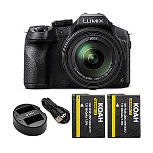 Panasonic DMC-FZ300K Digital Camera (Black) with Koah Power Battery and Charger Bundle